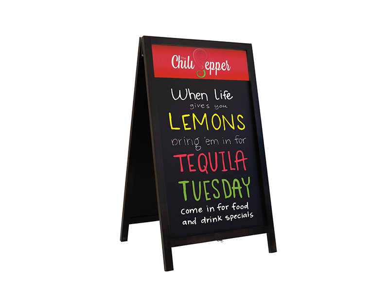 Deluxe Wood A-Frame Chalkboard Kit | Alliance | Exhibitorease.com ...