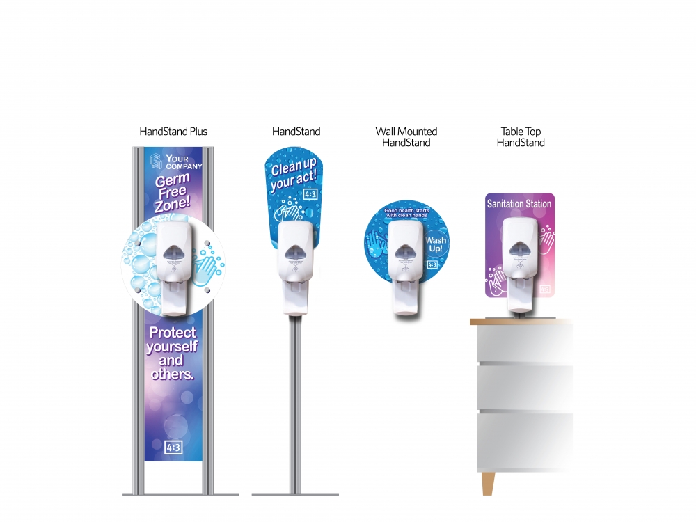 The HandStand - 4x3 Hand Sanitizer Station | Alliance | Exhibitorease ...