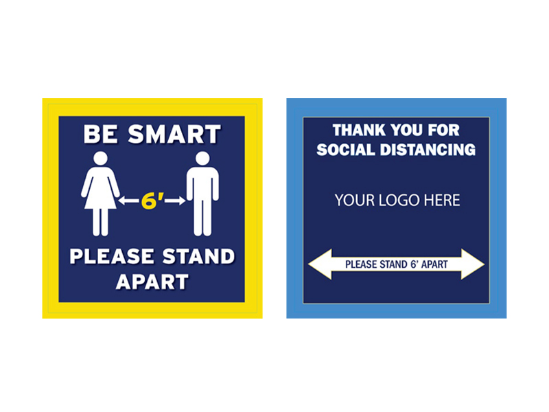 Social Distancing Vinyl Floor Decals | Alliance | Exhibitorease.com ...